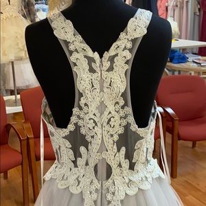 Shail K | Dresses | Silver Prom Dress With Mini Rhinestones | Poshmark